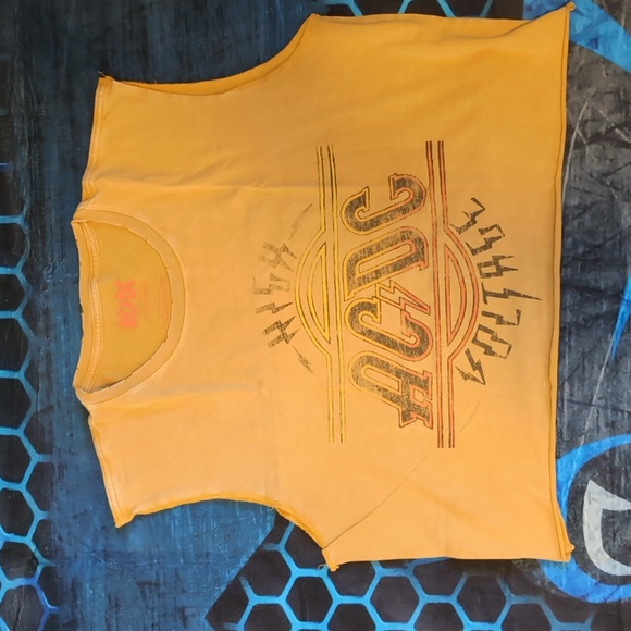 AC/DC | Tops | Acdc Distressed High Voltage Raw Cropped Rock Grunge ...